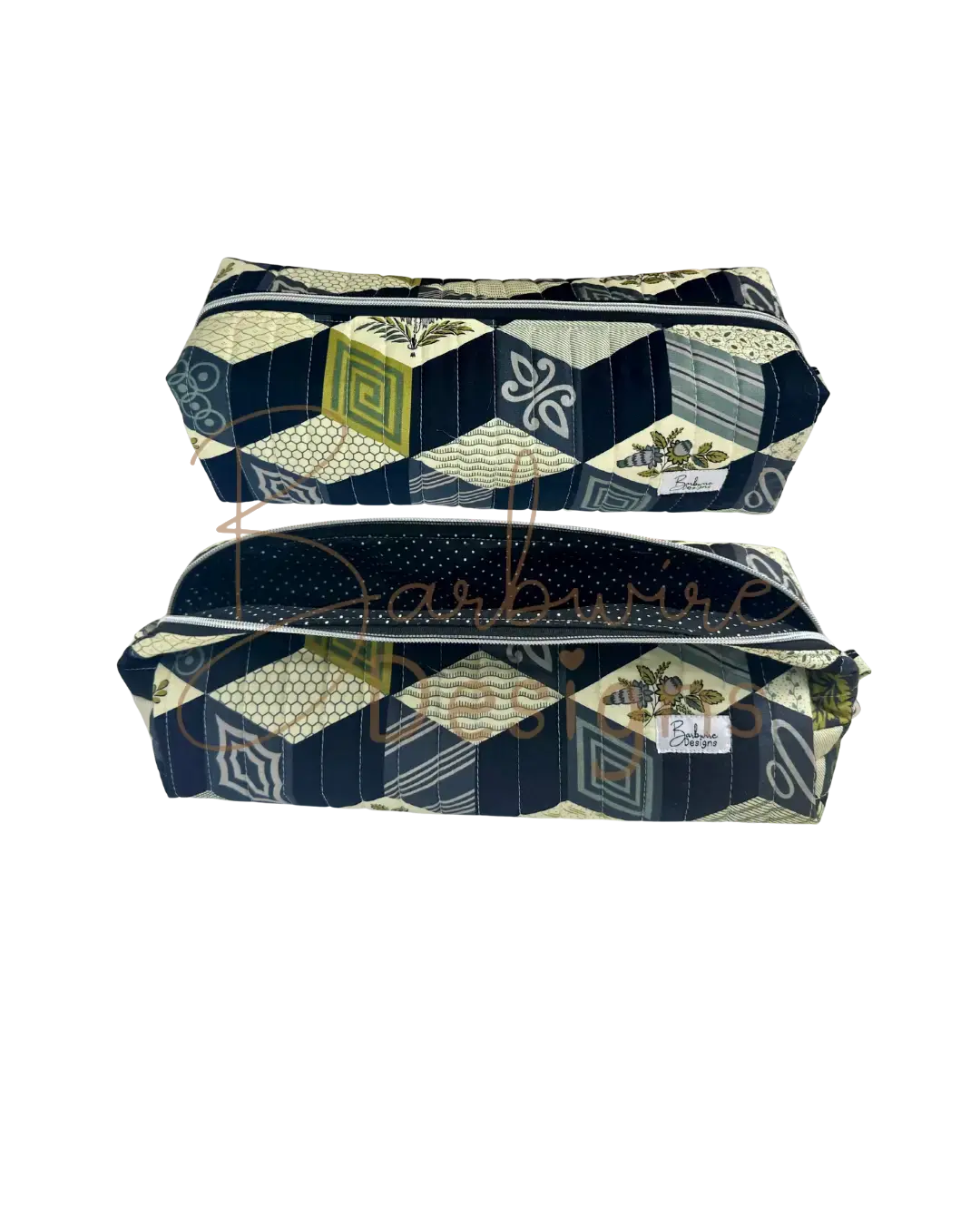 Hair Tools Carryall Tumbling Blocks Quilted Regular pouch – Barb Wire ...